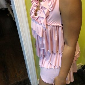 scarbello original. | Dresses | Rose Pink Ruffle Layers Halter Dress ...